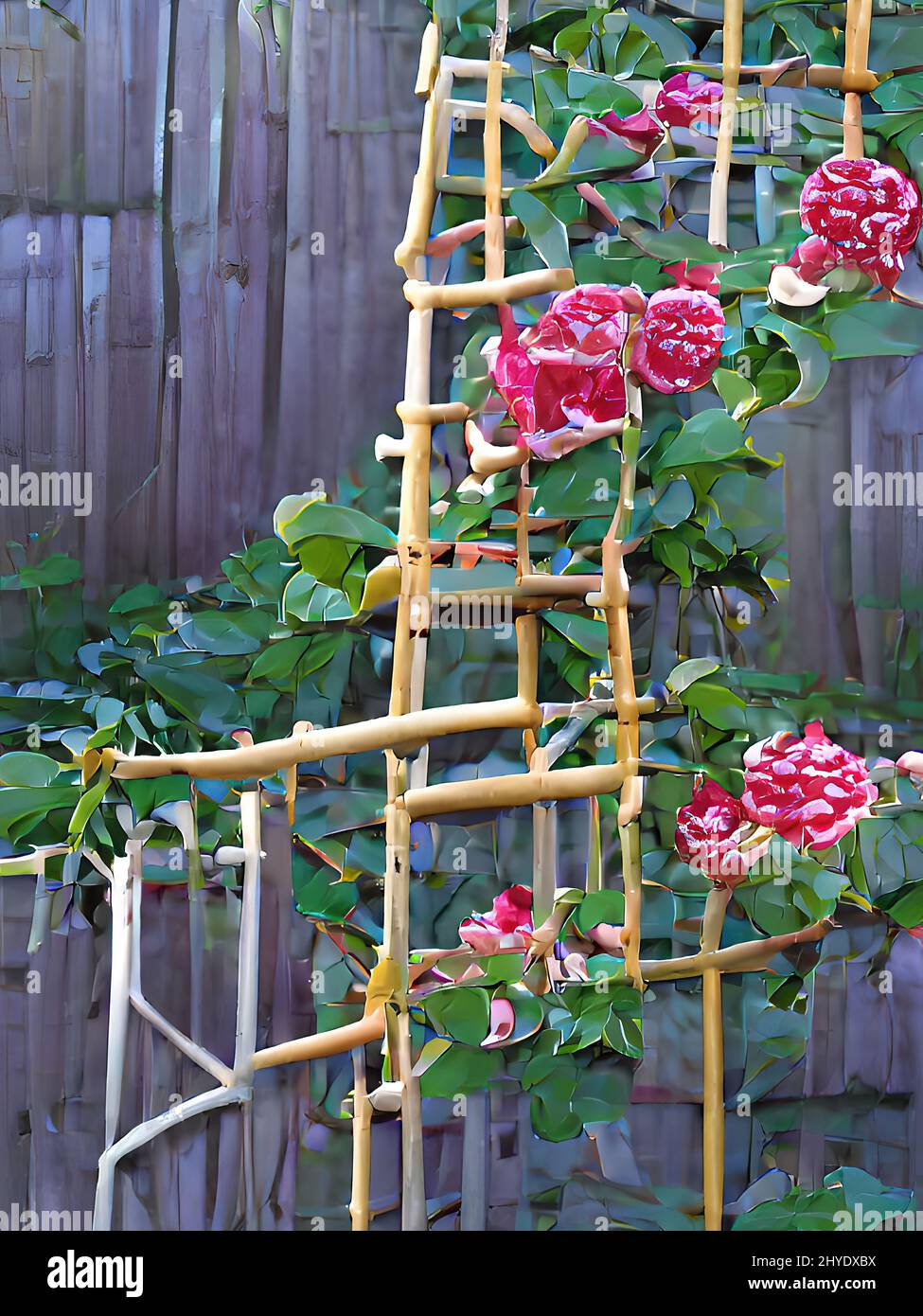 Trellis with climbing roses hi-res stock photography and images - Alamy