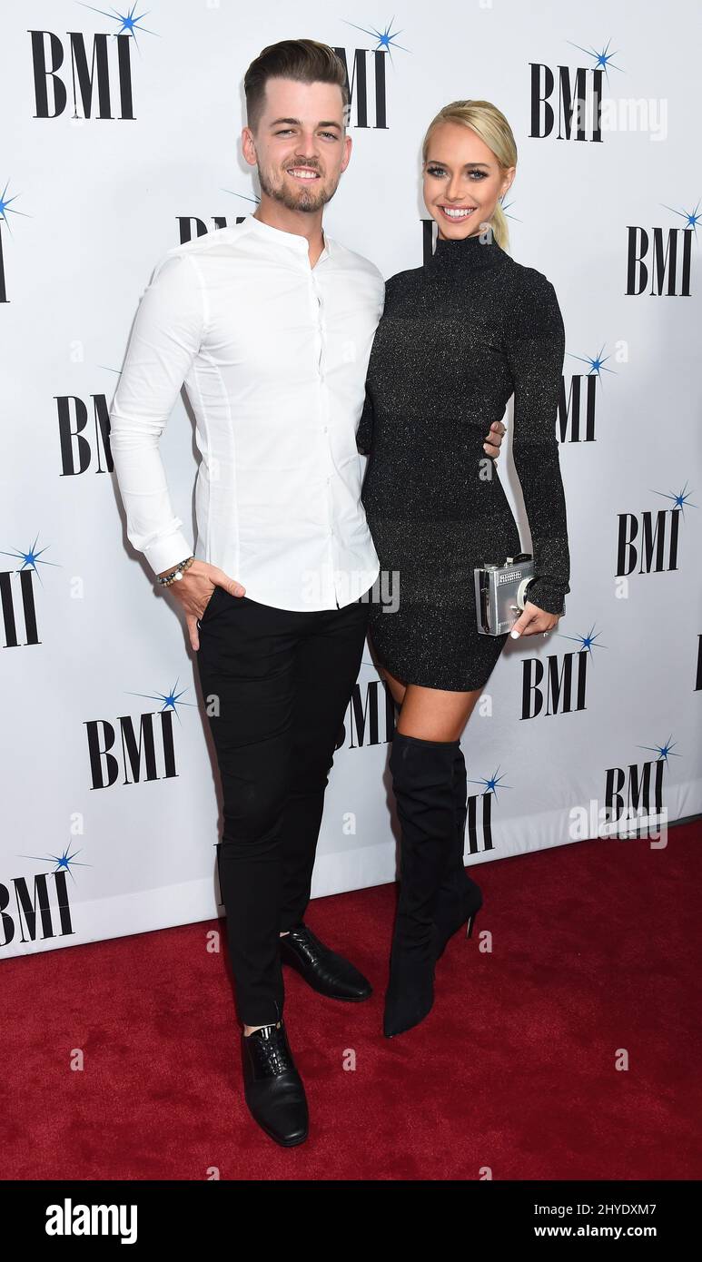 Chase Bryant and Kourtney Kellar at the 65th Annual BMI Country Awards ...