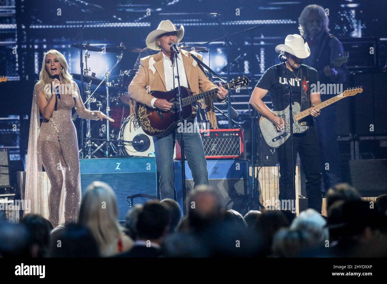 Carrie Underwood and Alan Jackson and Brad Paisley attending the 51st ...