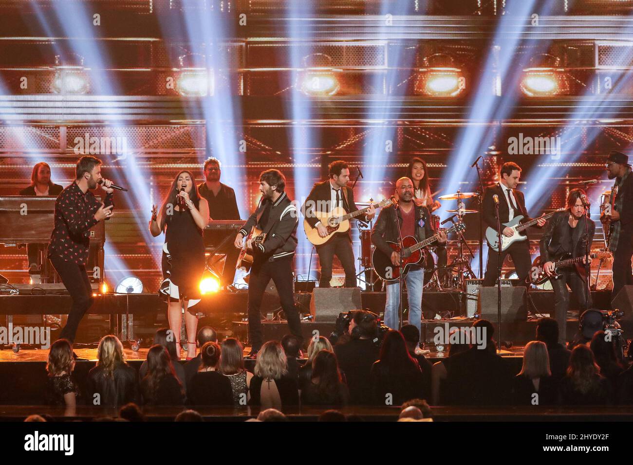 Dave Haywood and Hillary Scott and Charles Kelley of Lady Antebellum ...