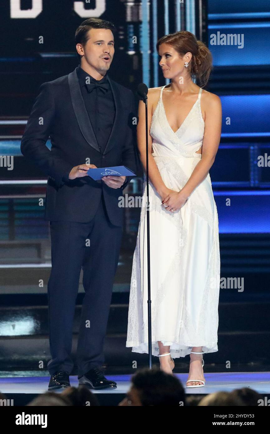 Jason Ritter and JoAnna Garcia Swisher attending the 51st Annual ...