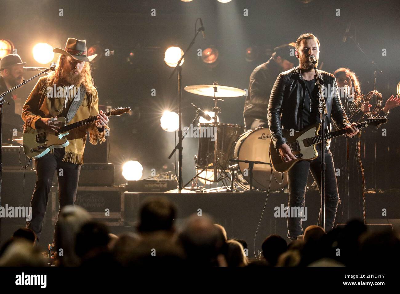 T.J. Osborne and John Osborne of Brothers Osborne attending the 51st ...
