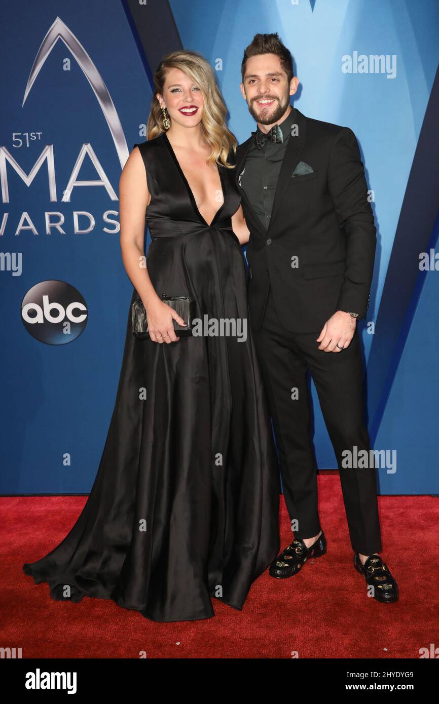 Thomas Rhett and Lauren Akins attending the 51st Annual Country Music ...