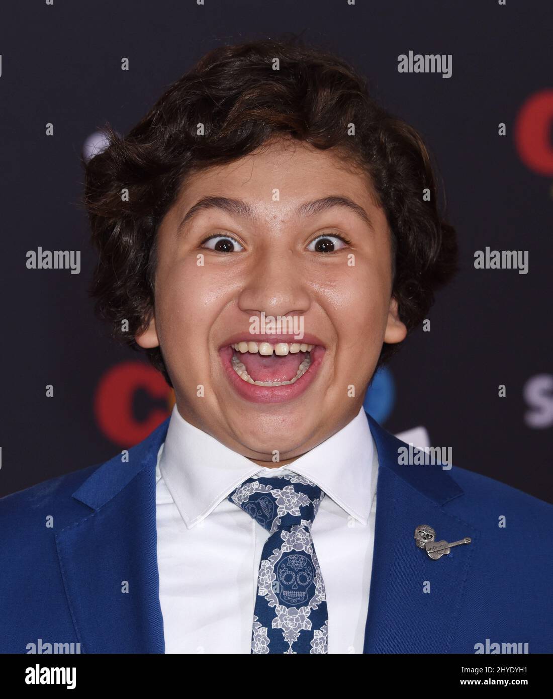 Anthony Gonzalez attending the premiere of Coco in West Hollywood ...