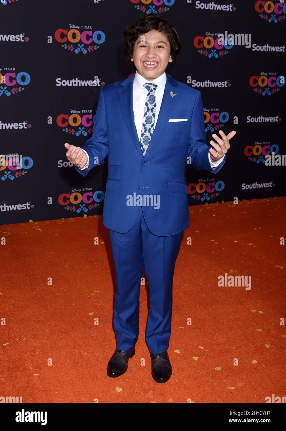 Anthony Gonzalez attending the premiere of Coco in West Hollywood ...