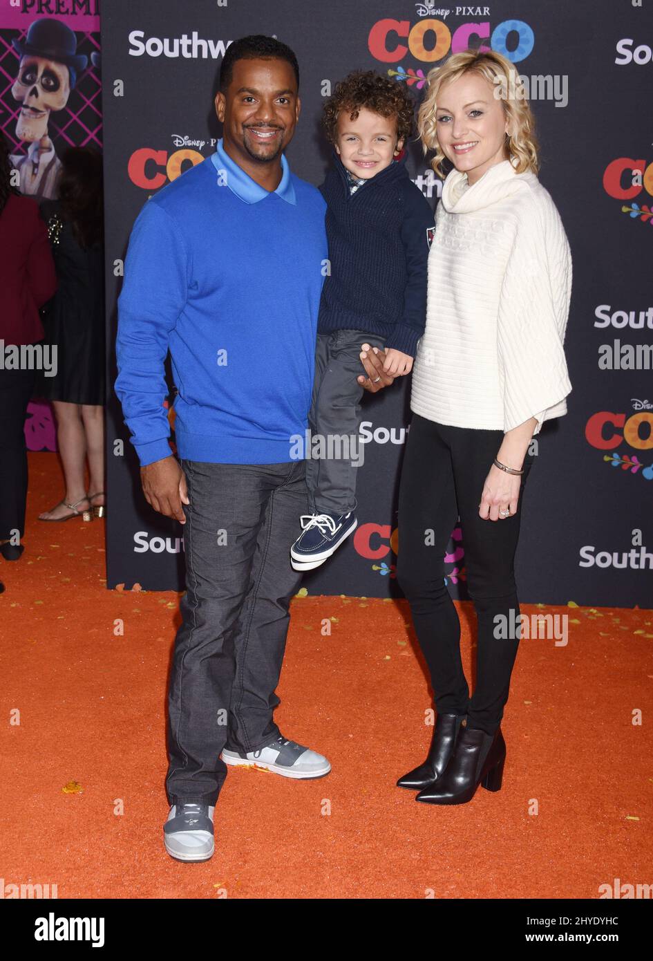 Alfonso Ribeiro, Alfonso Lincoln Ribeiro, Jr. and Angela Unkrich ...