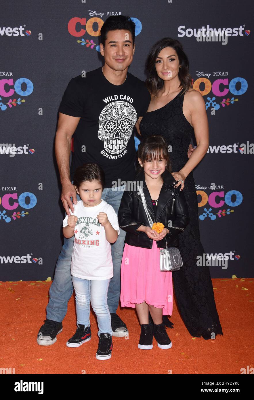 Mario Lopez, Courtney Mazza, Gia Lopez and Dominic Lopez attending the ...
