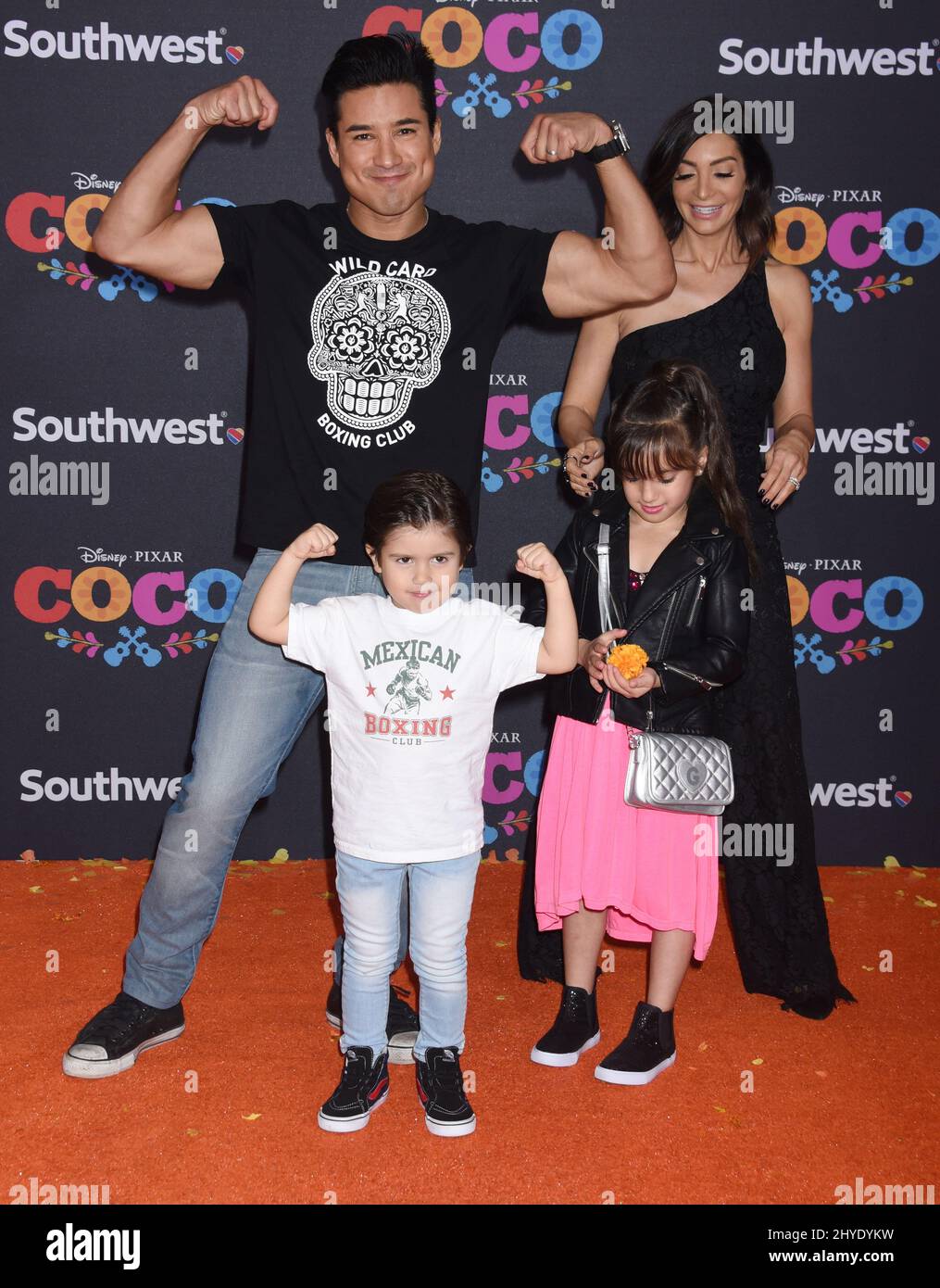 Mario Lopez, Courtney Mazza, Gia Lopez and Dominic Lopez attending the ...