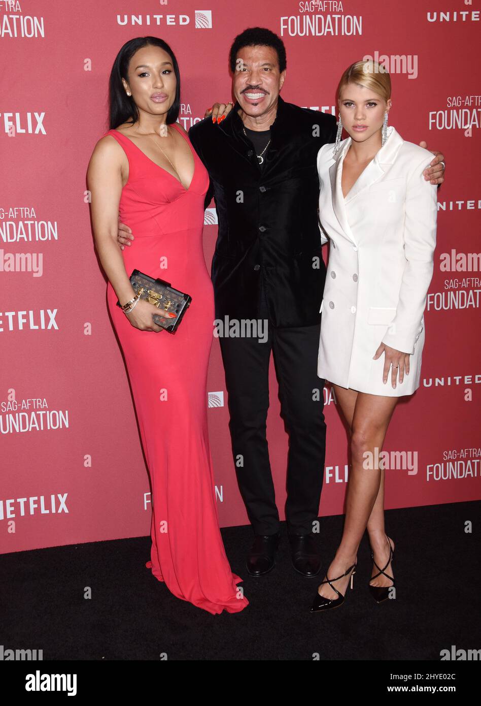 Lisa Parigi, Lionel Richie and Sofia Richie attending the SAG-AFTRA ...