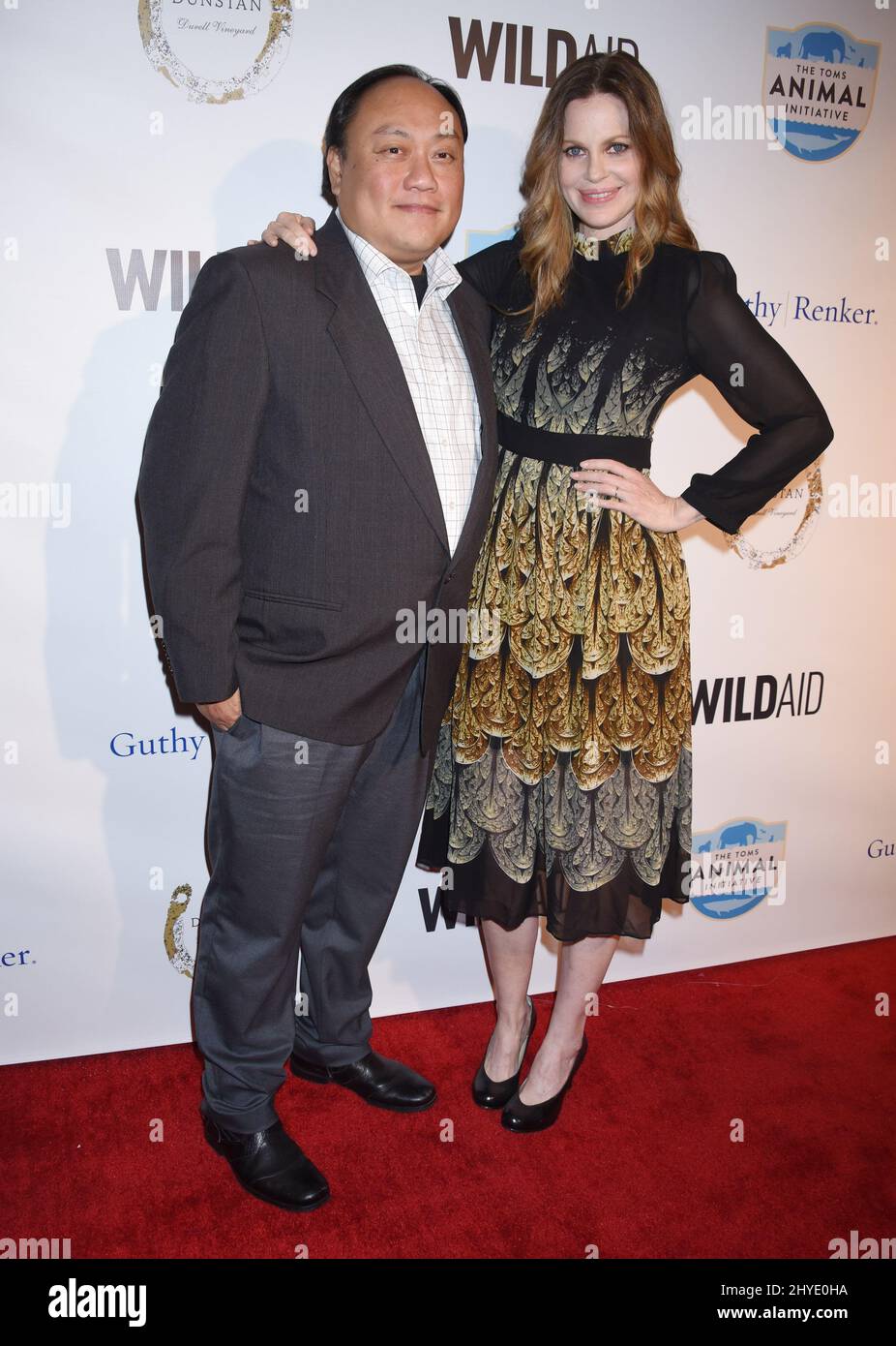 Kristin Bauer And Manny Oteyza Arriving For An Evening With Wildaid Held At The Beverly Wilshire