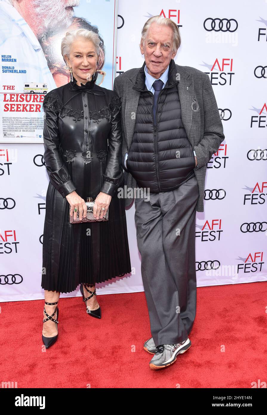 Donald Sutherland and Helen Mirren attending The Leisure Seeker ...
