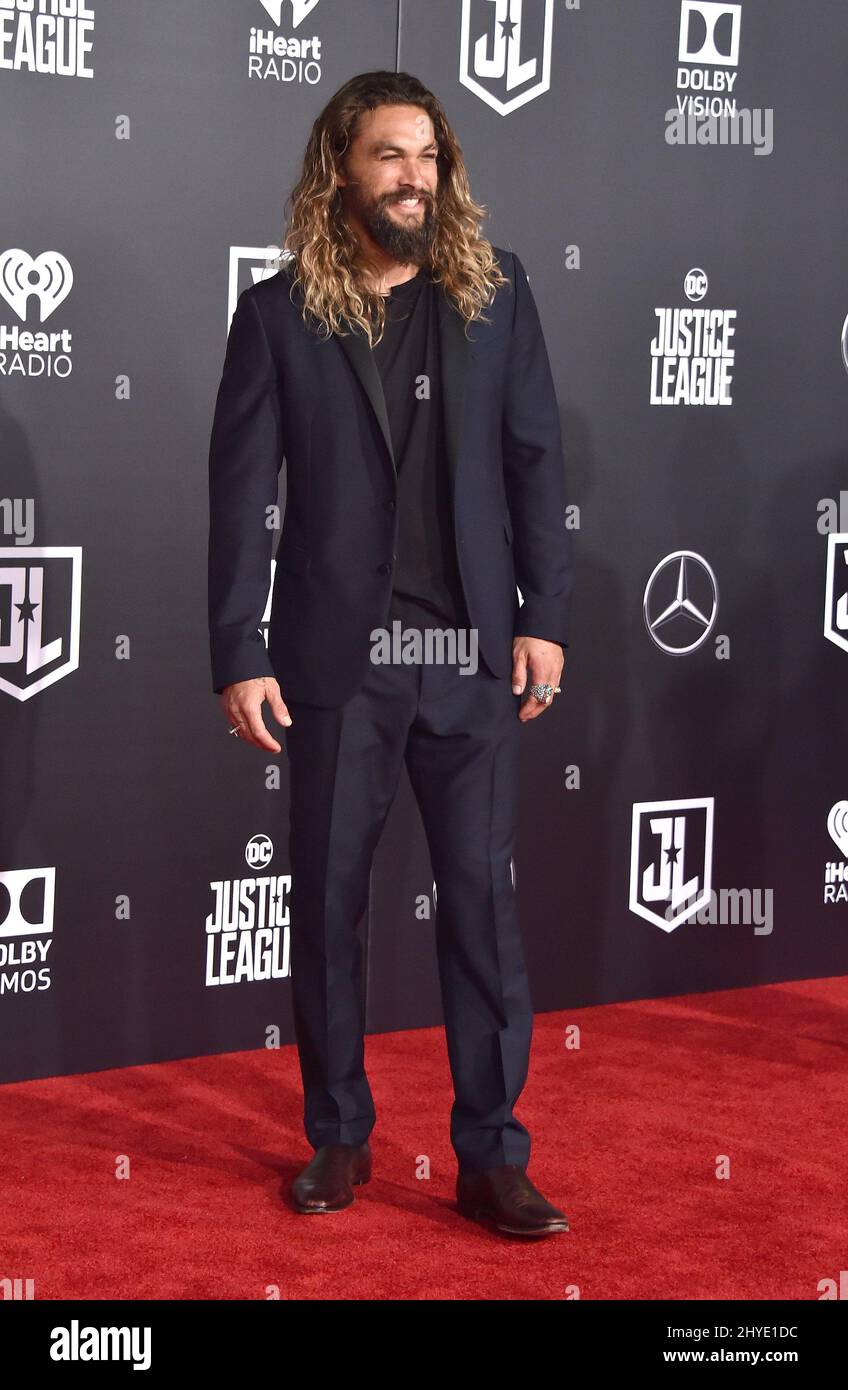 Jason Momoa attending the world premiere of Justice League held at the ...