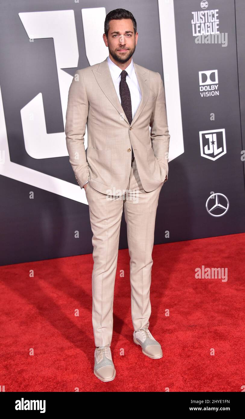 Zachary Levi attending the world premiere of Justice League held at the ...