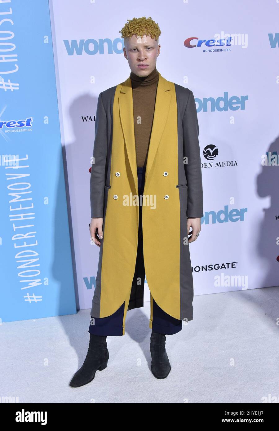 Shaun Ross attending the premiere of Wonder in Westwood, California ...