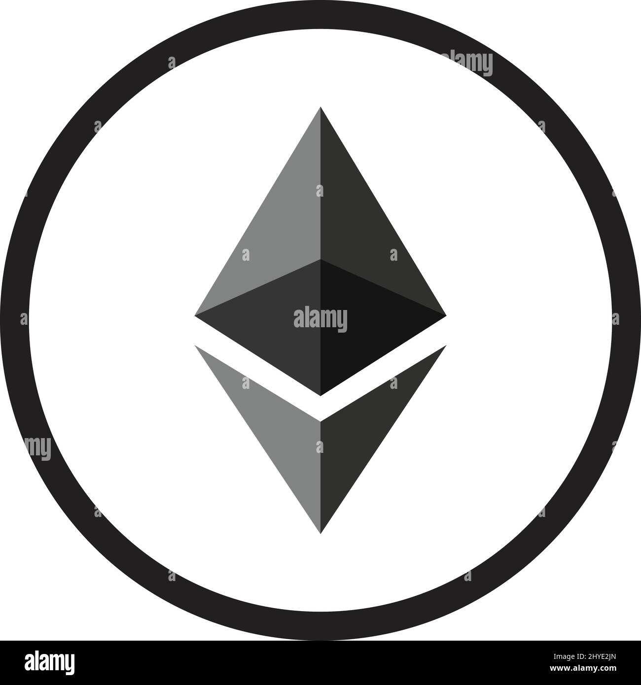 Ethereum logo symbol blockchain coin curency Stock Vector Image & Art ...