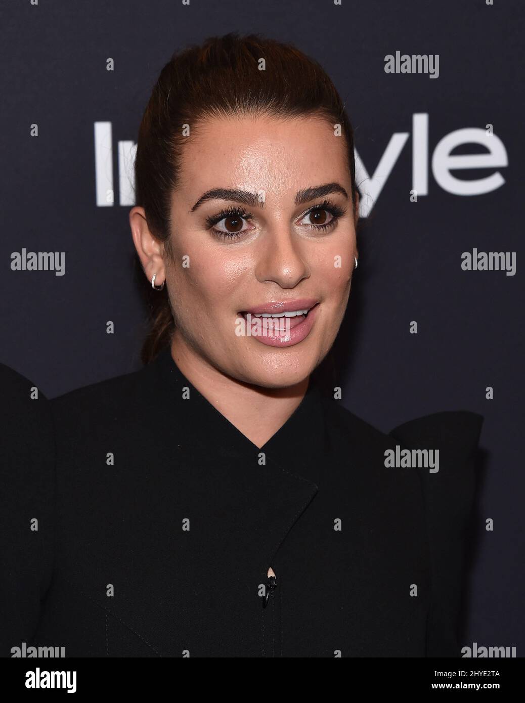 Lea Michele attending the Hollywood Foreign Press Association (HFPA ...