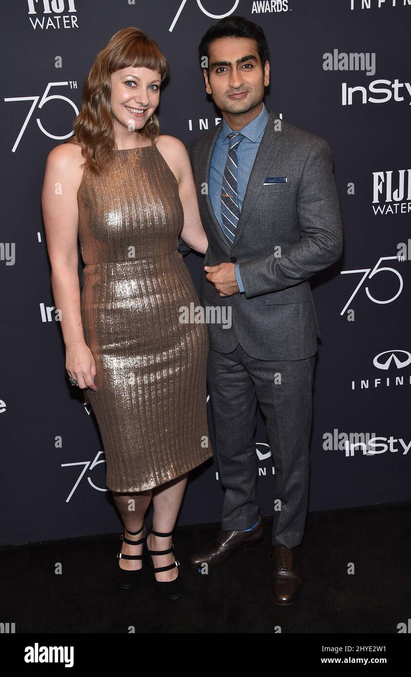 Kumail Nanjiani and Emily Gordon attending the Hollywood Foreign Press ...