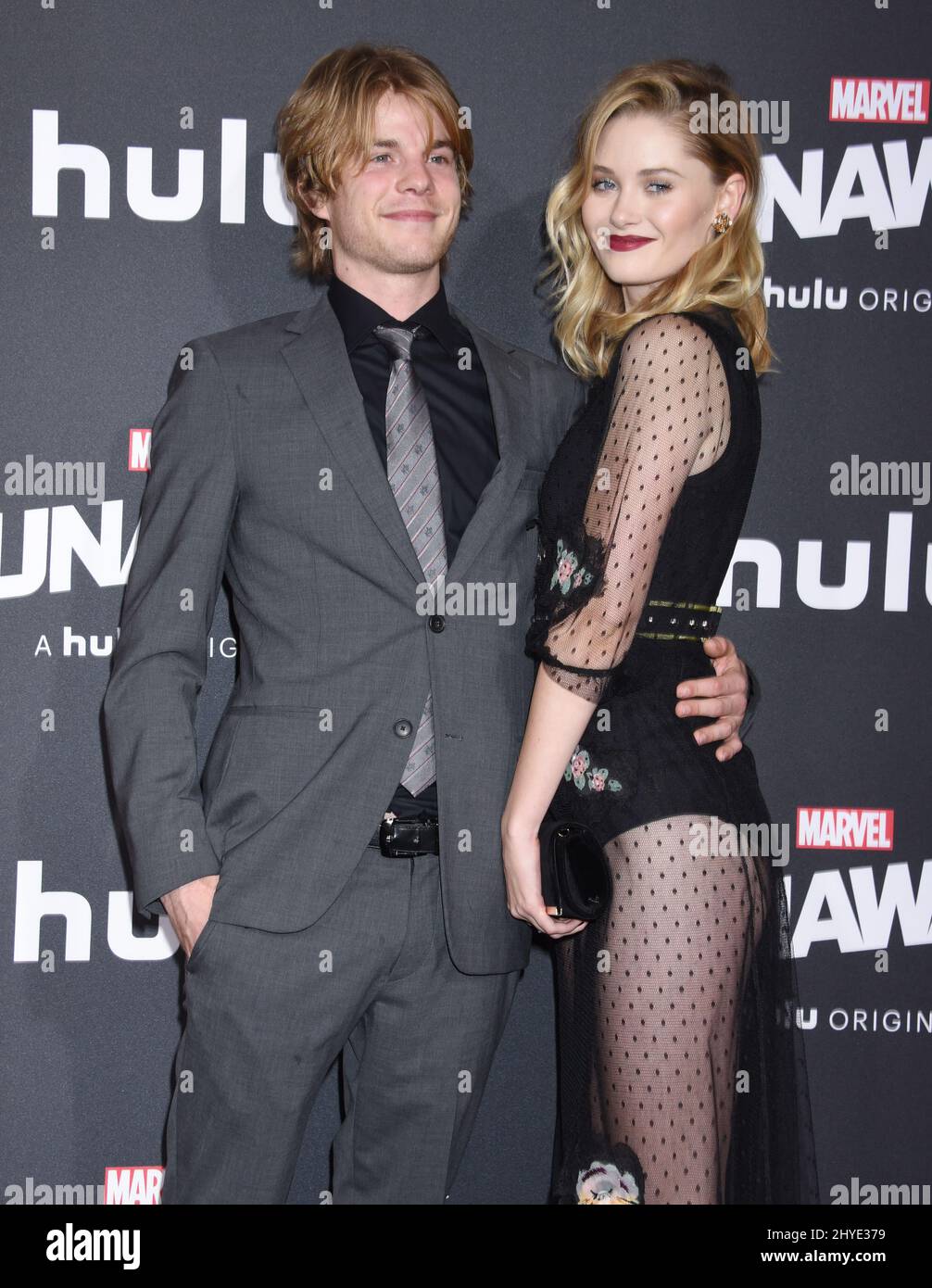 Graham Rogers and Virginia Gardner attending Marvel's "Runaways ...
