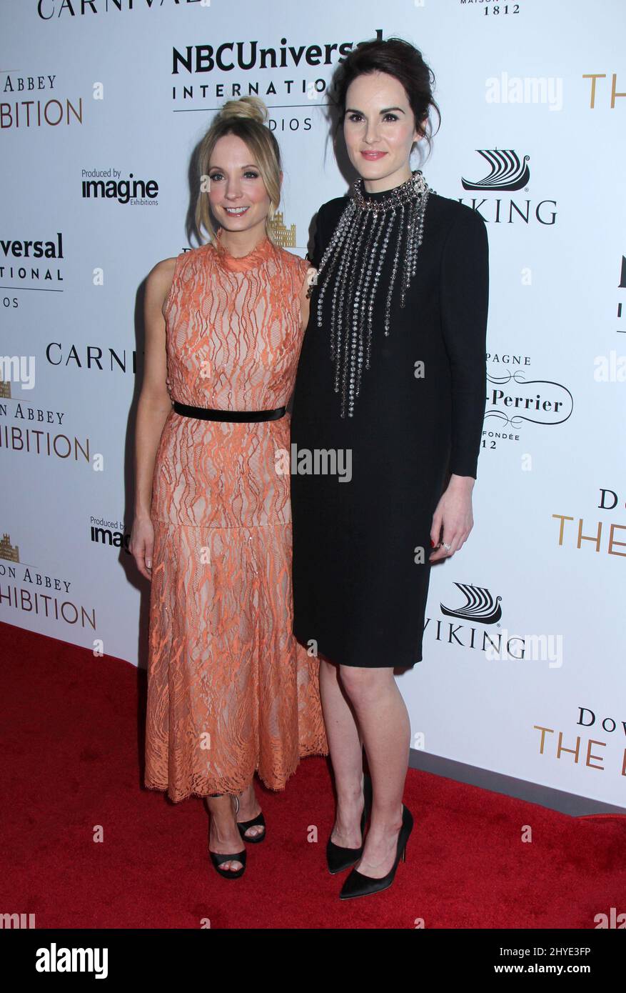 Joanne Froggatt & Michelle Dockery attending the Downton Abbey Exhibit ...