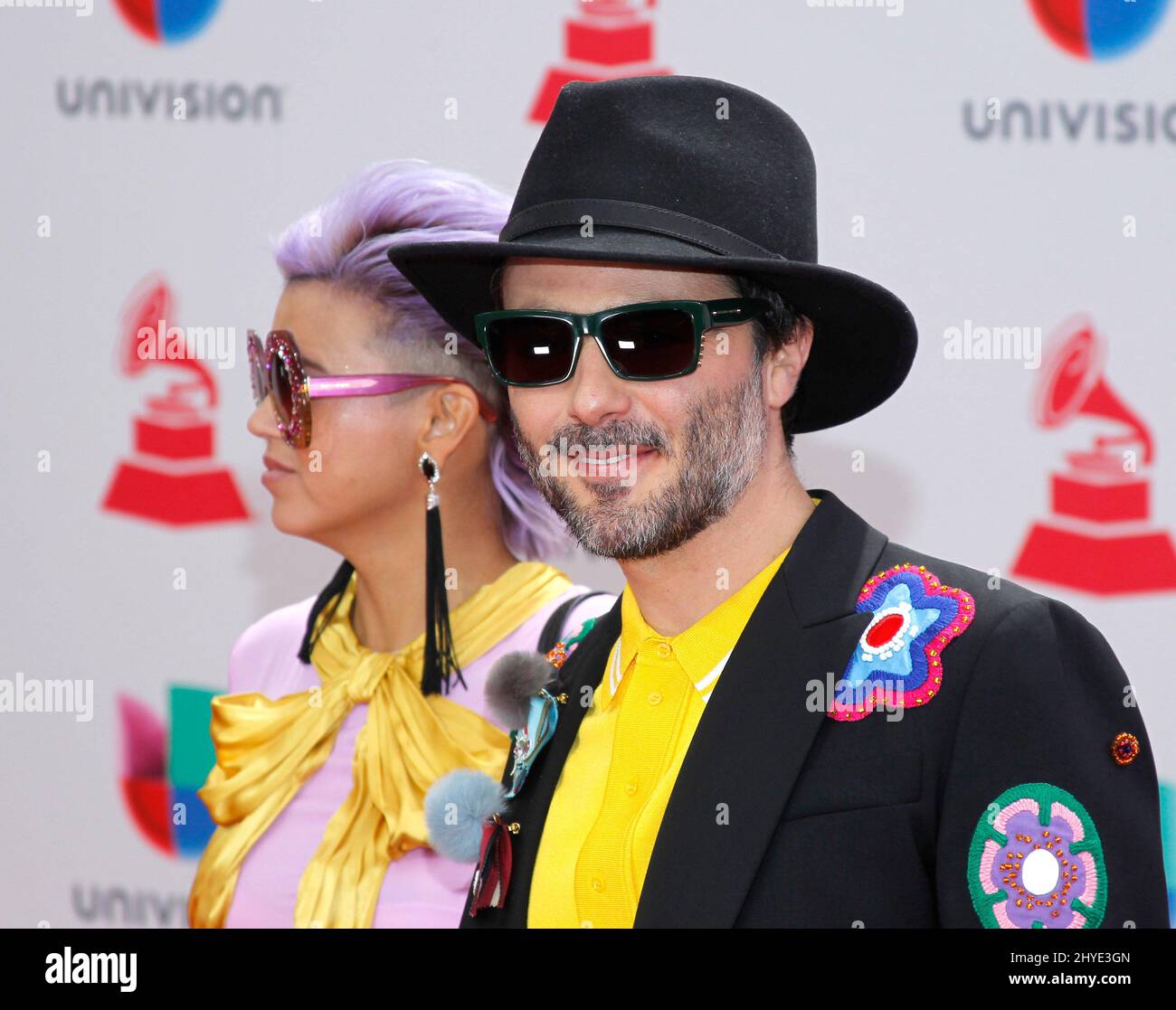 Simon Mejia, Liliana Saumet attending the 18th Annual Latin Grammy ...