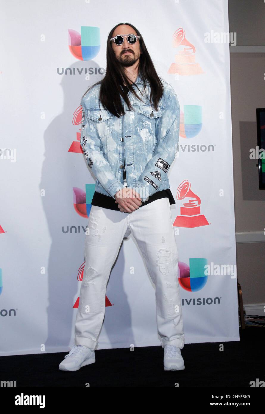 Steve Aoki in the press room at the 18th Annual Latin Grammy Awards ...
