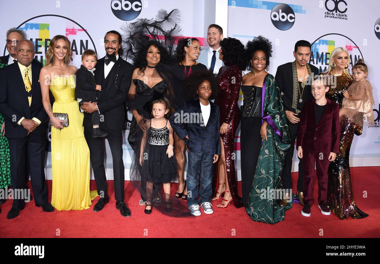Diana Ross, Family at the 2017 American Music Awards held at the ...