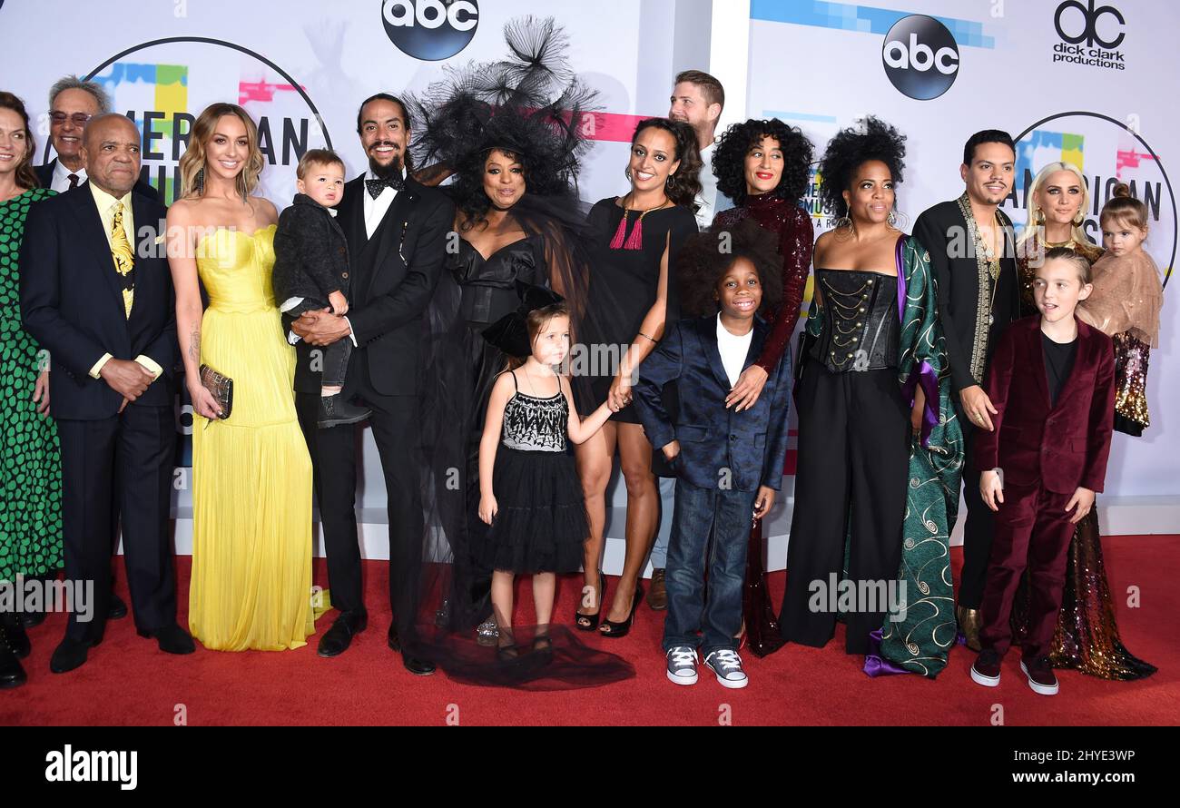 Diana Ross, Family at the 2017 American Music Awards held at the ...