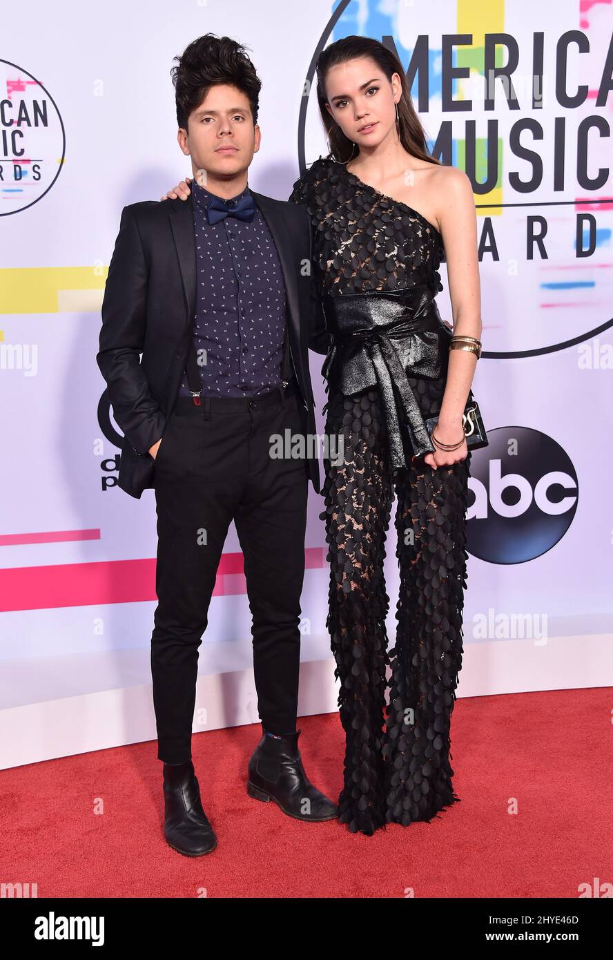 Rudy Mancuso and Maia Mitchell at the 2017 American Music Awards held ...