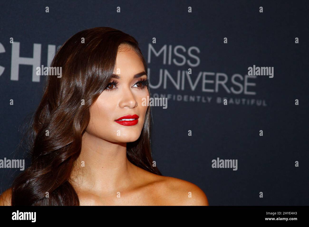 Pia Wurtzbach on the red carpet during the The 66th Miss Universe ...
