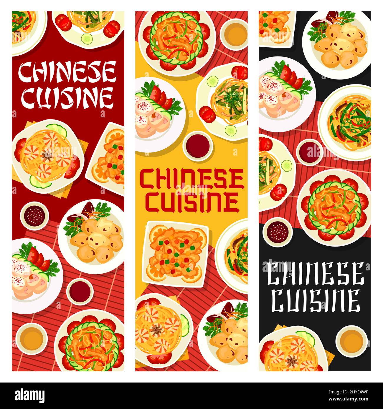 Sichuan chicken noodles Stock Vector Images - Alamy