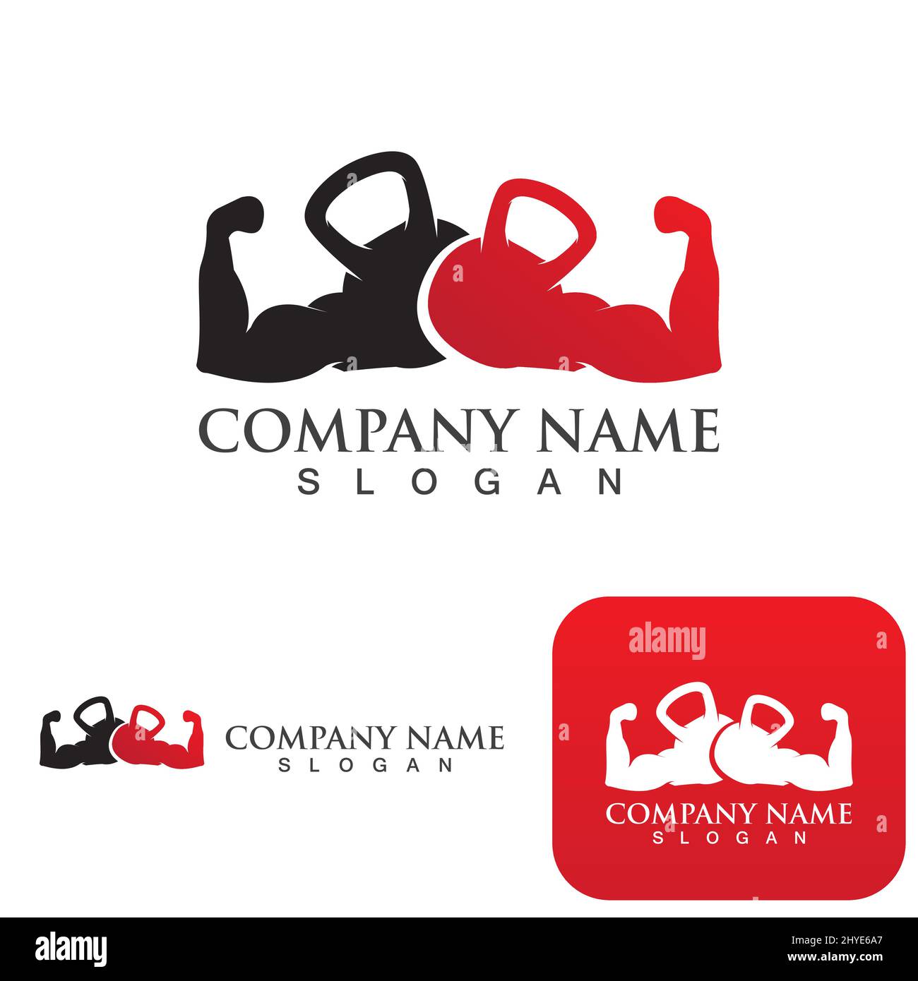 Gym fitness health people logo vector Stock Vector Image & Art - Alamy