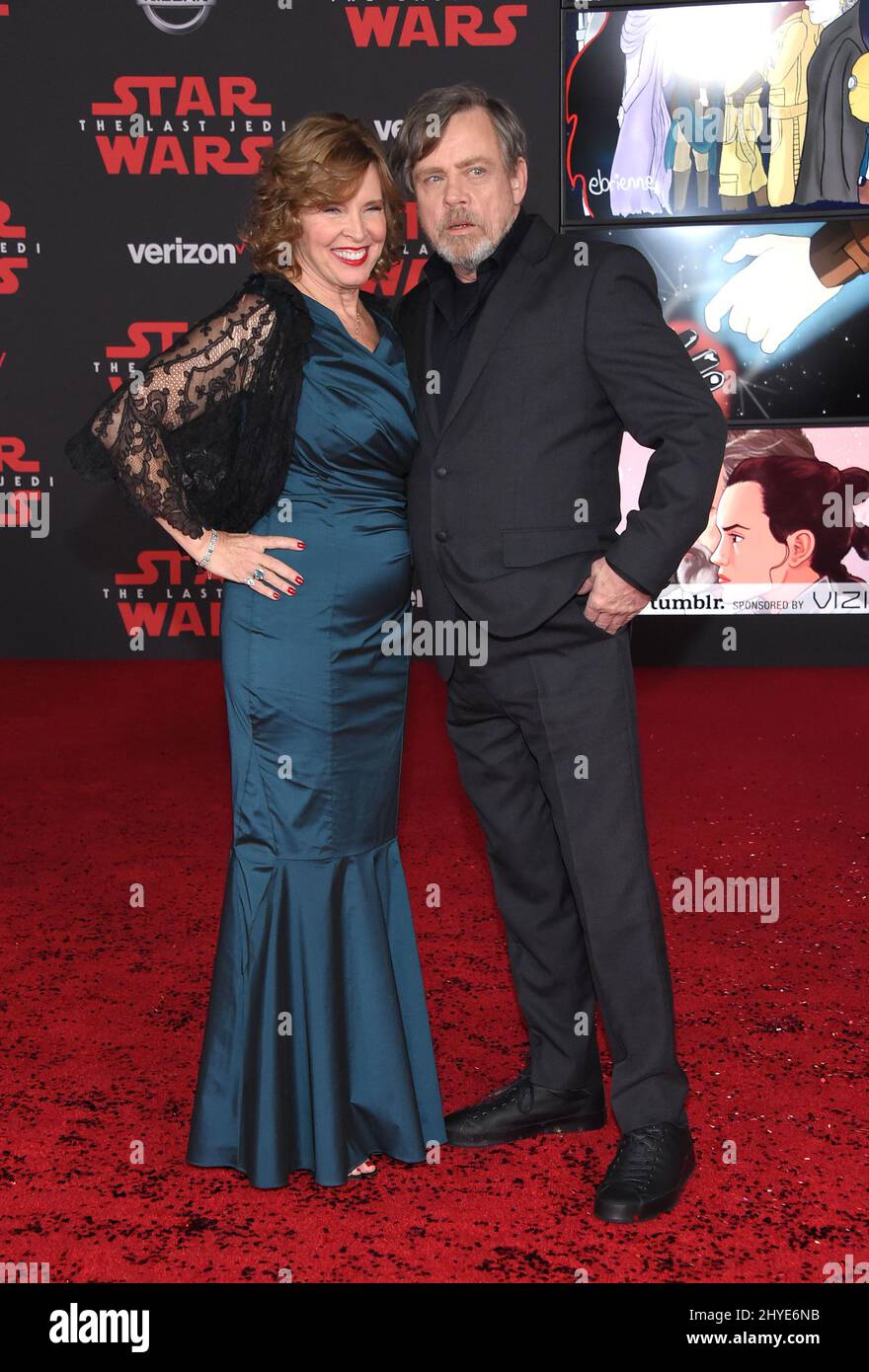 Mark Hamill and Marilou York at the world premiere of Lucasfilm's "Star ...