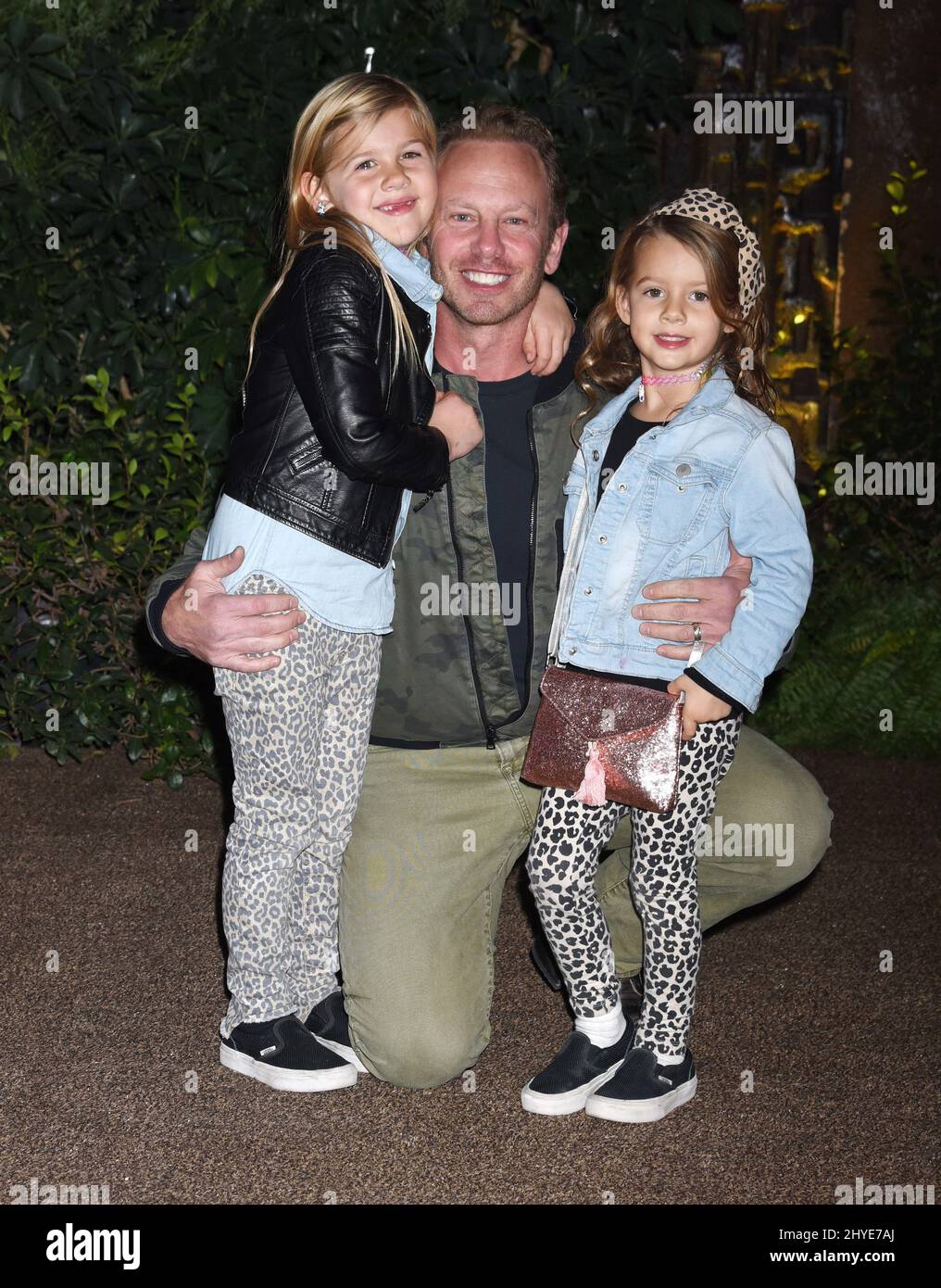 Ian Ziering, Mia Ziering and Penna Ziering attending the Jumanji ...