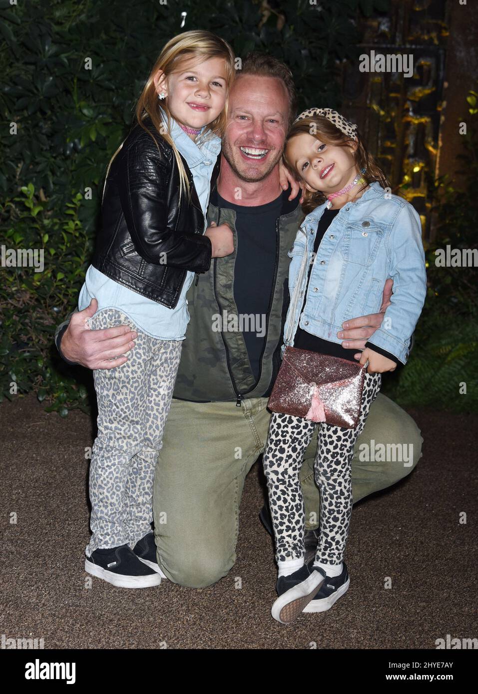 Ian Ziering, Mia Ziering and Penna Ziering attending the Jumanji ...