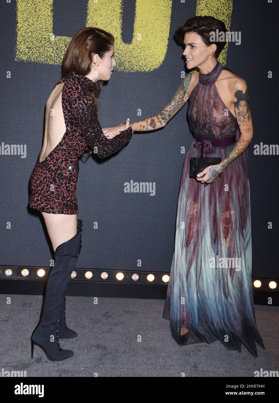 Anna Kendrick and Ruby Rose attending the Pitch Perfect 3 World ...
