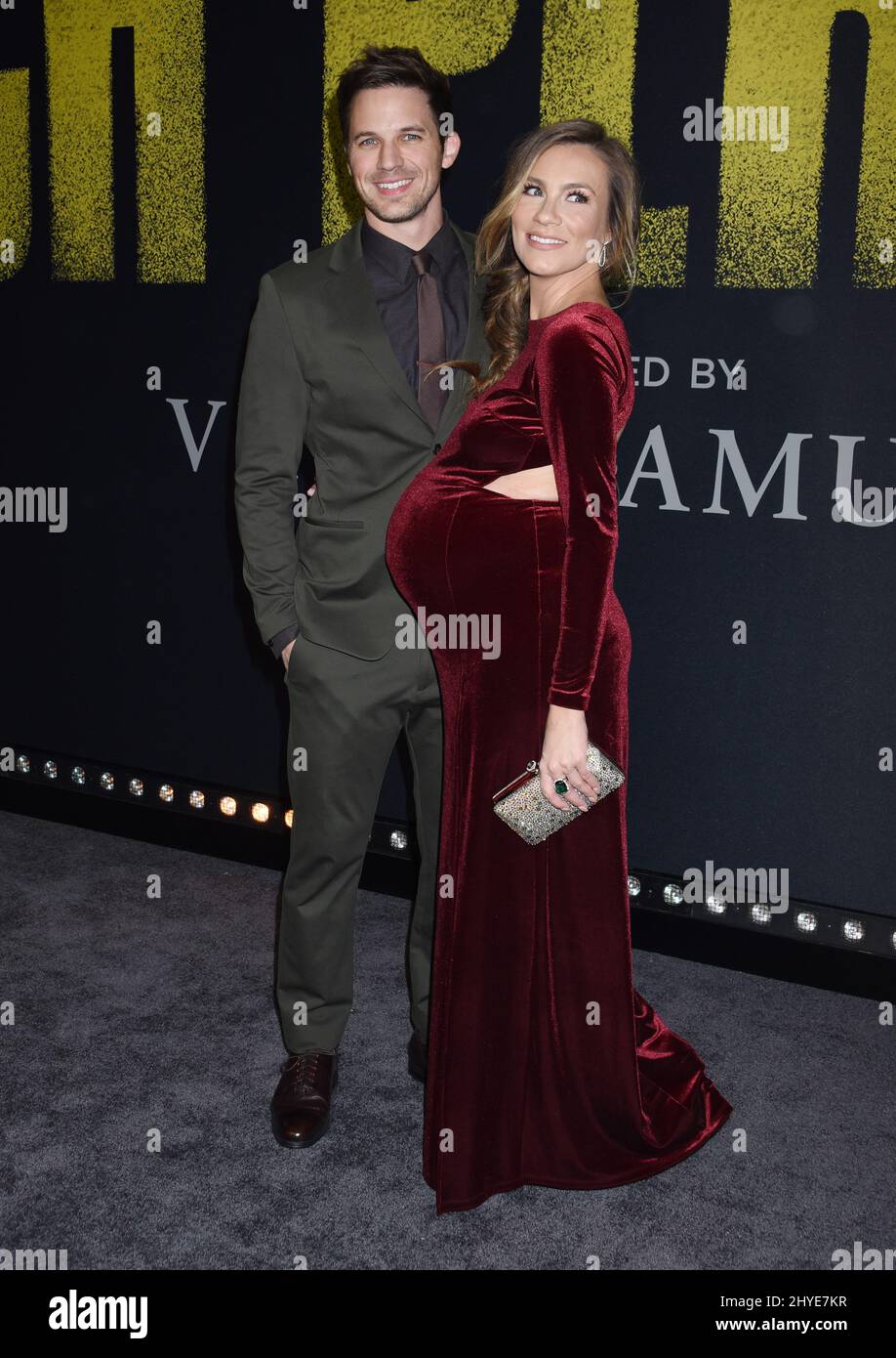 Matt Lanter and Angela Stacy attending the Pitch Perfect 3 World ...