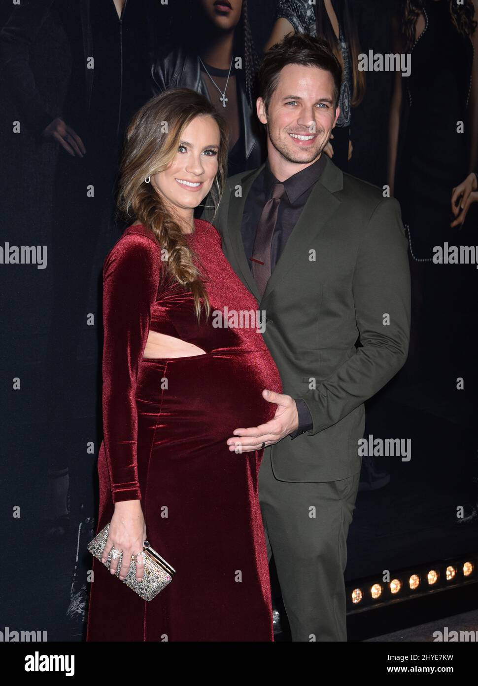 Matt Lanter and Angela Stacy attending the Pitch Perfect 3 World ...