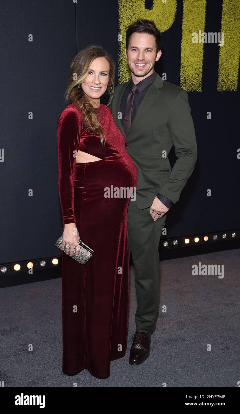 Matt Lanter and Angela Stacy attending the Pitch Perfect 3 World ...