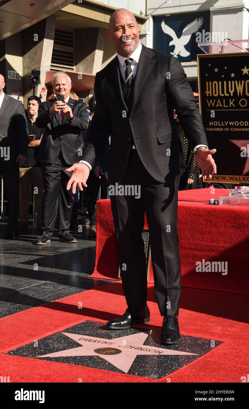 Dwayne Johnson at the Dwayne Johnson star ceremony on the Hollywood ...