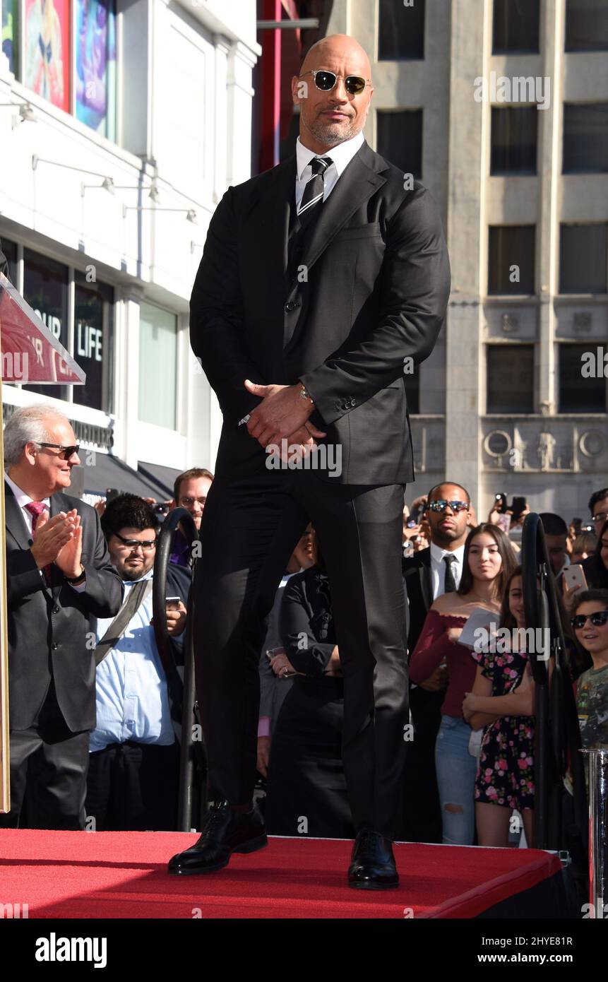 Dwayne Johnson at the Dwayne Johnson star ceremony on the Hollywood ...