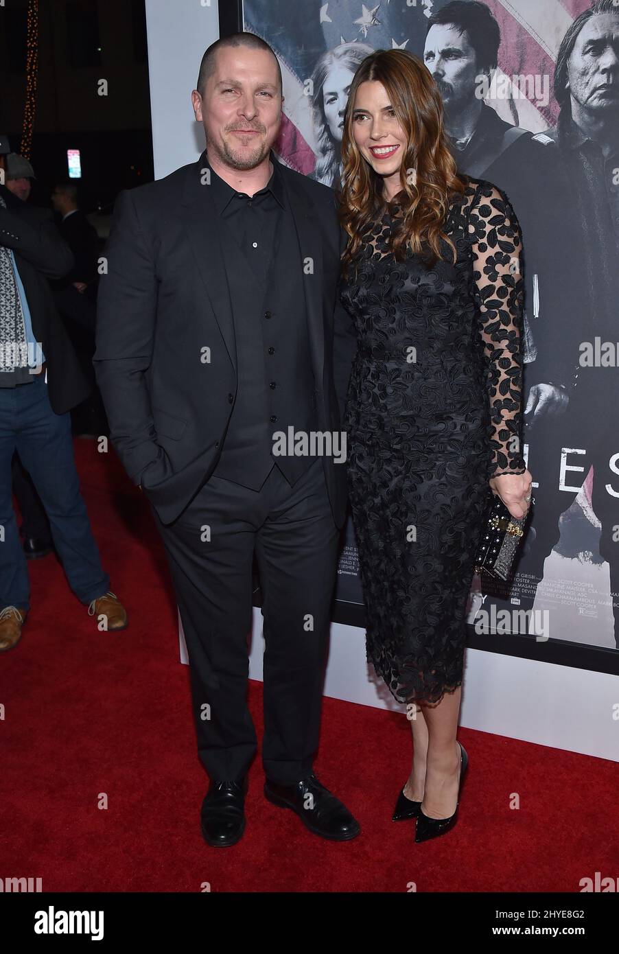 Christian Bale and Sibi Blazic at the premiere of "Hostiles" held at ...