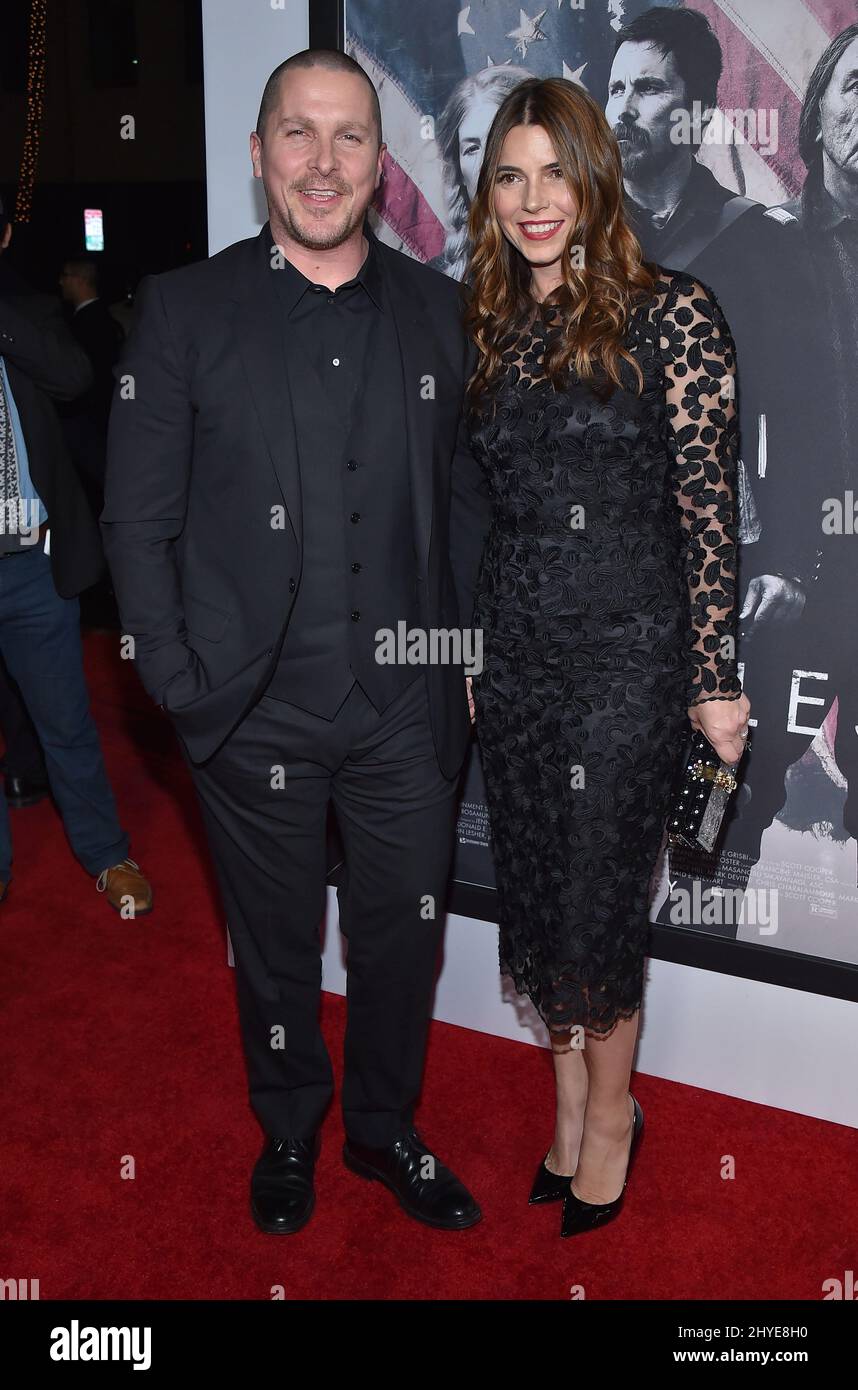 Christian Bale and Sibi Blazic at the premiere of "Hostiles" held at ...