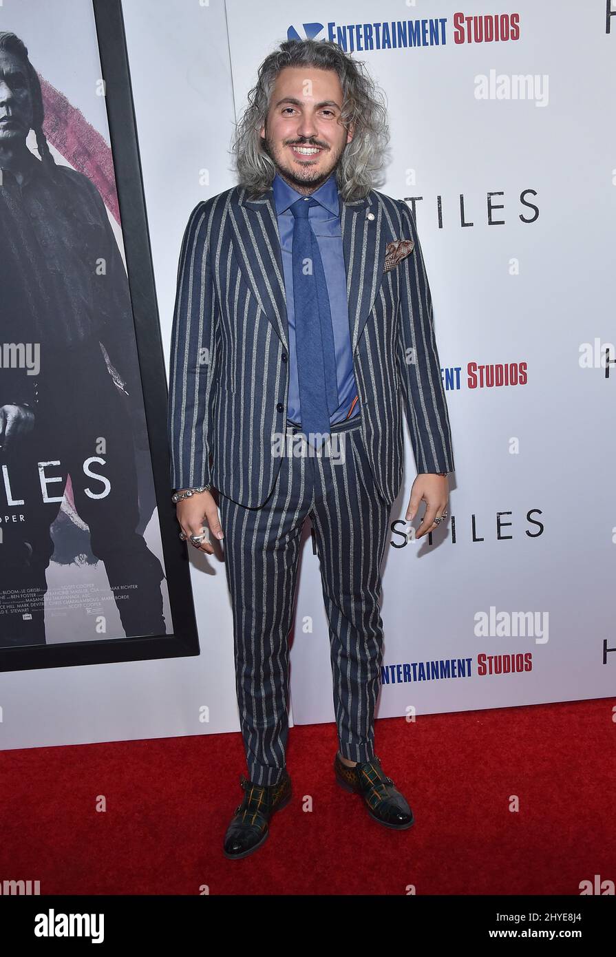 Matteo Perin at the premiere of "Hostiles" held at the Samuel Goldwyn Theatre in Los Angeles USA ...