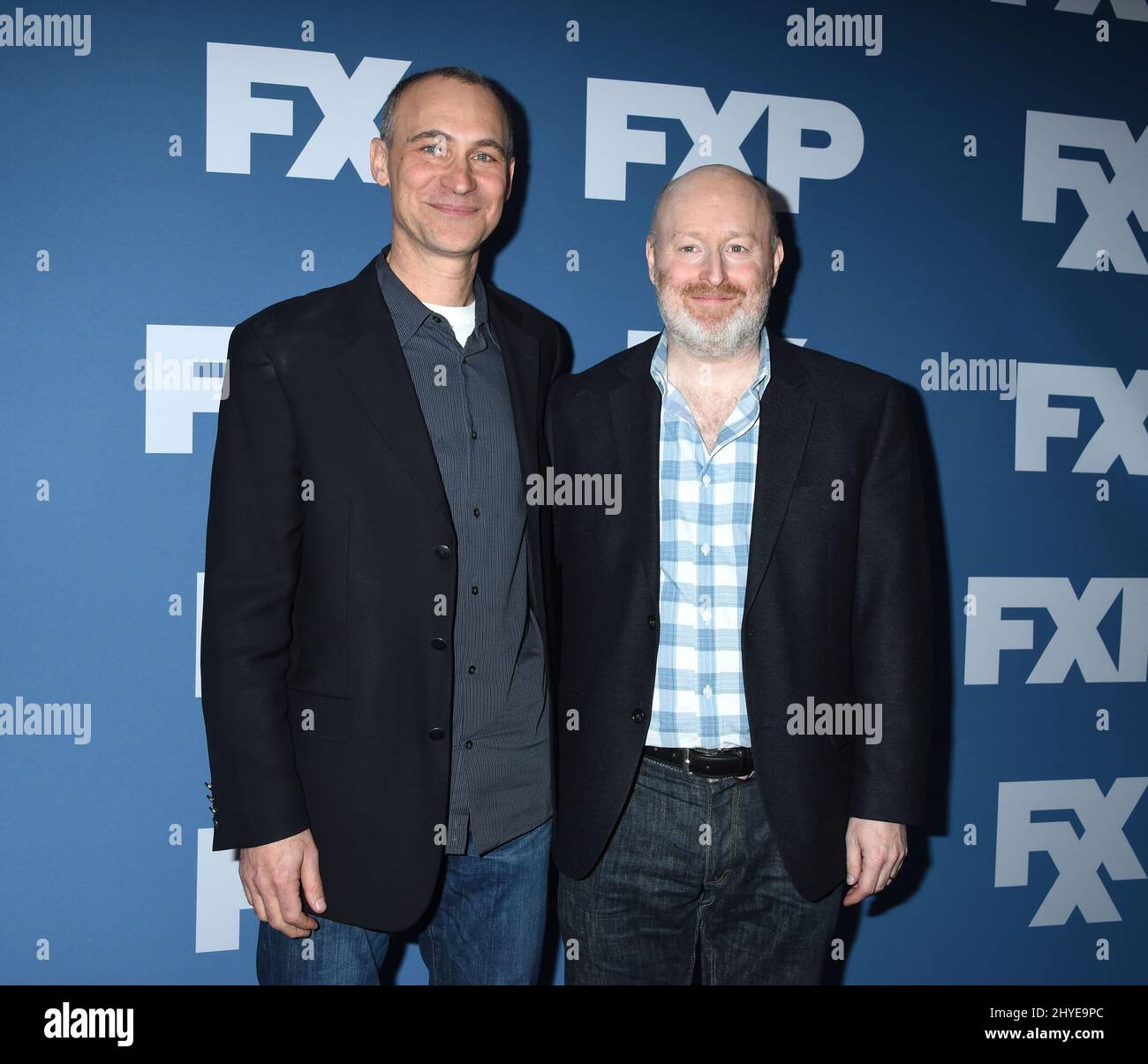 Joel Fields and Joe Weisberg attending the FX Starwalk during the 2018 ...
