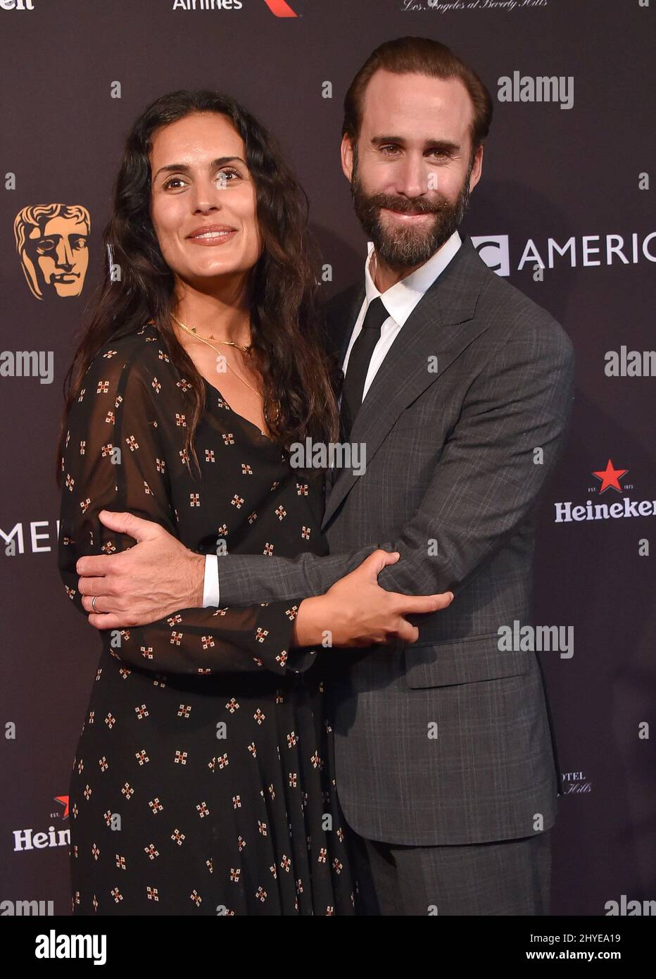 Joseph Fiennes and Maria Dieguez at the BAFTA Los Angeles Tea Party ...