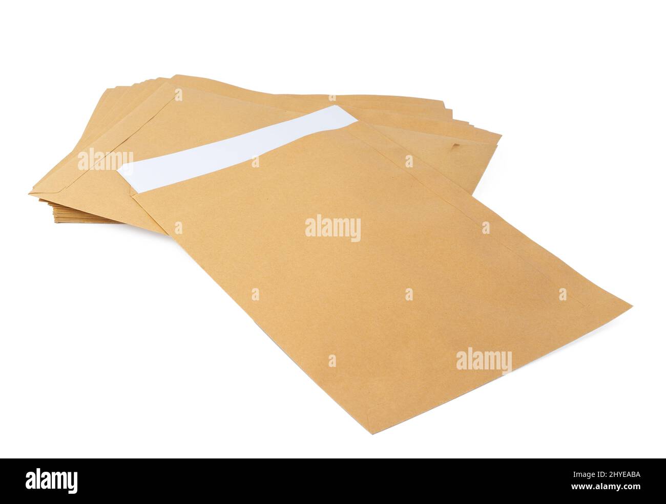 Thick envelope on a white background Stock Photo - Alamy