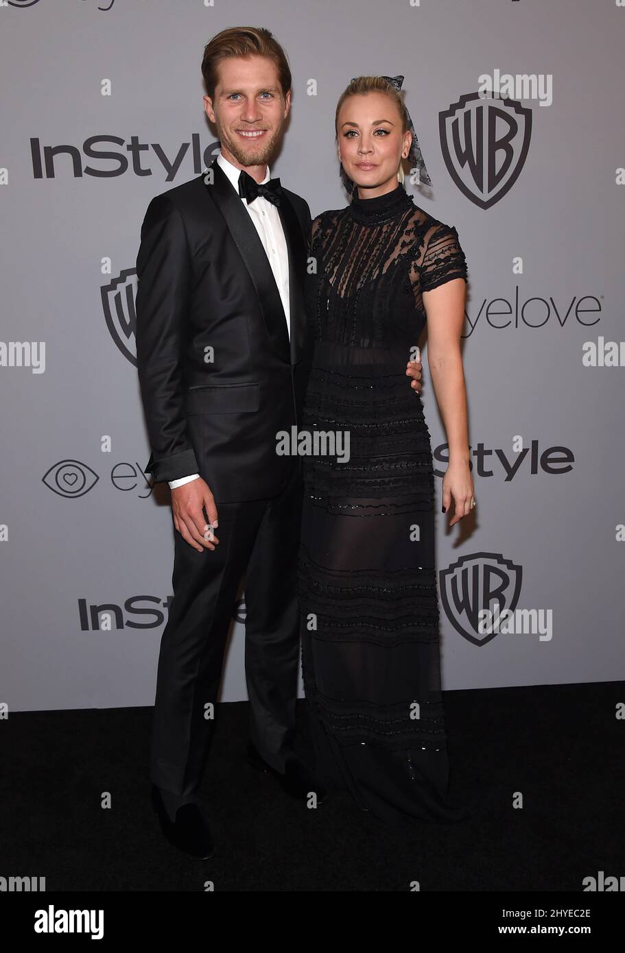 Kaley Cuoco and Karl Cook at the InStyle and Warner Bros. Pictures ...