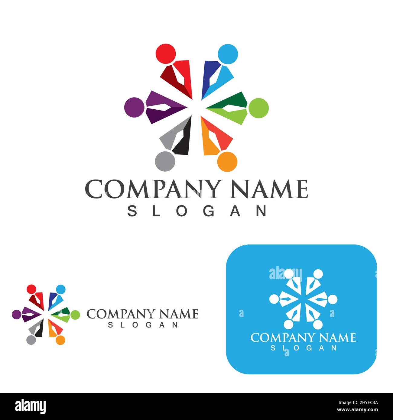 Community group logo, network and social icon vector Stock Vector Image ...