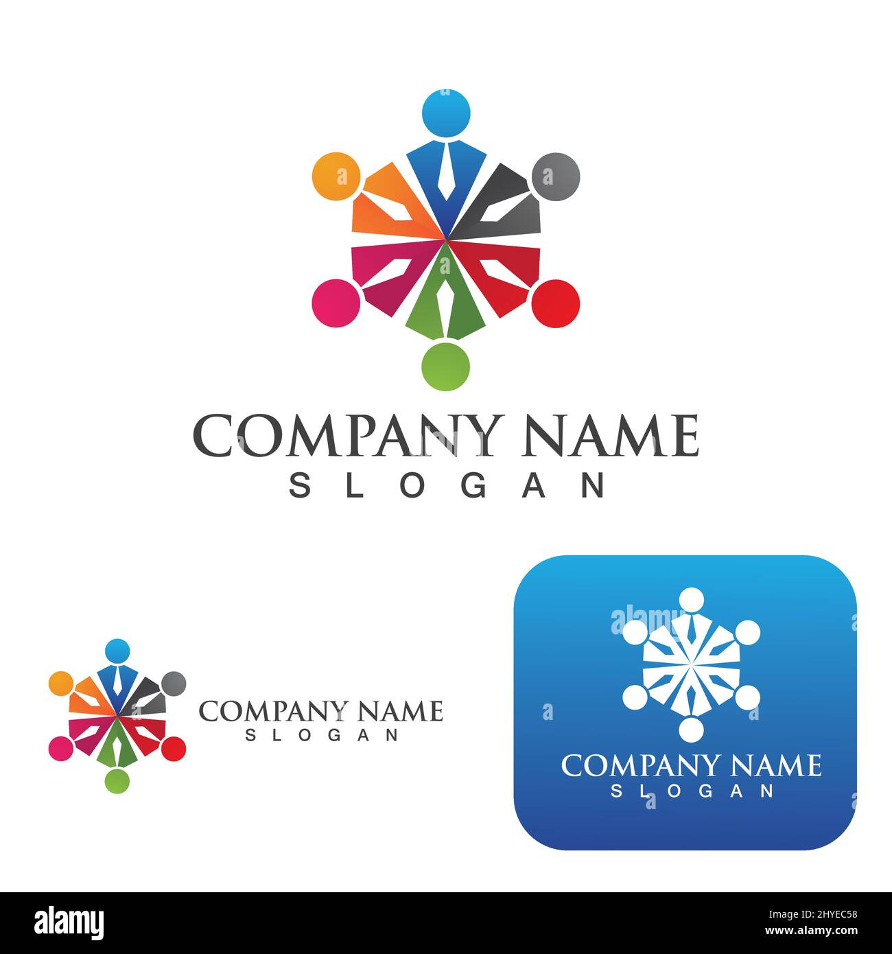 Community group logo, network and social icon vector Stock Vector Image ...