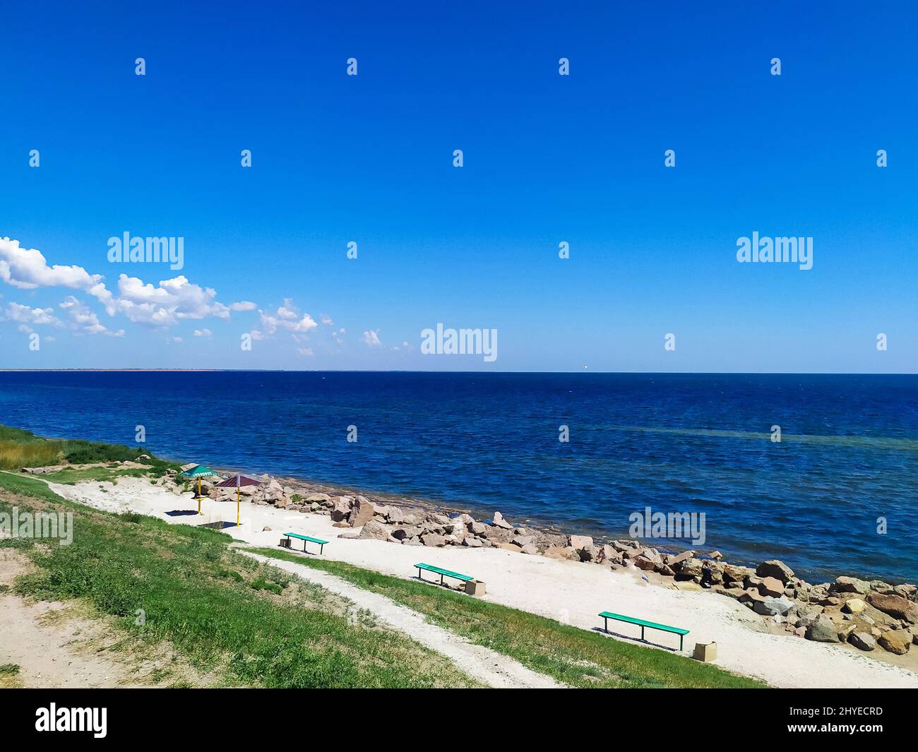 City beach in the city of Henichesk Stock Photo - Alamy